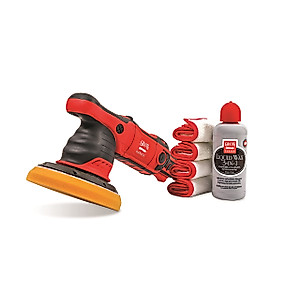 Griot's Garage G1107 G9 Orbital Starter Kit - 6" Random Orbital Kit with Liquid Wax 3-in-1 16oz, 1 - 6.5" Orange Foam Pad & 4 - PFM Wax Removal Towels