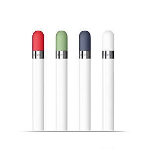 FRTMA Compatible with Apple Pencil Cap, 4 Colors Combo - Midnight Blue/White/Mint/Red