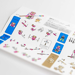 PIPEROID Andy & Pino Art Prodigy & Wooden Doll - Japanese 3D Paper Puzzle DIY Robot kit for Kids and Origami Kit for Adults