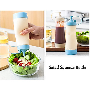Qiuhome Condiment Squeeze Bottle for Sauces, 12 oz, Clear (6)