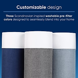 BLUEAIR Air Purifiers for Bedroom, HEPASilent Small Room Air Purifiers for Home, Air Purifiers for Pets Allergies Air Cleaner, Virus Air Purifier for Dust, Baby Air Purifier for Nursery Blue Pure 511