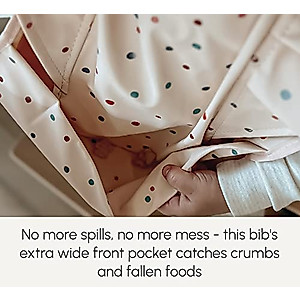 SMOOCH Extra Coverage Baby Bibs for Girls - Baby Feeding Supplies - Infant and Toddler Bibs, Smock, Waterproof Fabric bib, Fits Ages 6-24 Months (Pink)