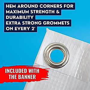 Custom Banner Printing, Vinyl Banners Any Size Banners, Outdoor, Printed Banner Event Business Party Newborn Baby Kids, Birthday Party, Large Custom Vinyl Banner for Party Decoration (2'x4')