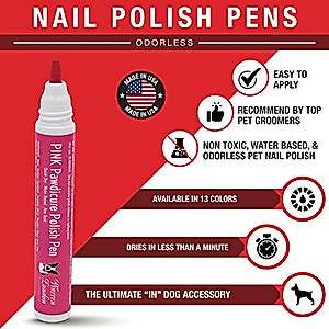Warren London Pawdicure Dog Nail Polish Pen | Non Toxic, Odorless, & Fast Dry | Made in USA | 3 Pack Neon (Pink Purple Green)