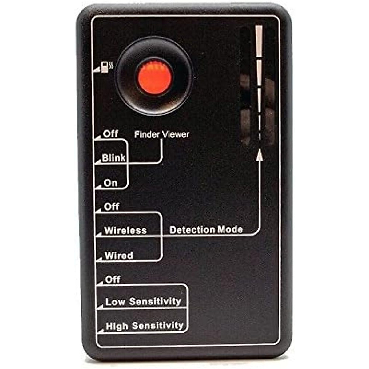 KJB RD-30 LawMate Pocket RF Detector, 3 Modes of Detections, Quickly Finds Hidden Cameras Using The Hidden Camrea Lens Finder, Can Detected Wired Cameras, Low and High Sensitivity