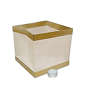 Paper Floating Lanterns with Candles Biodegradable for Wedding, Pool, Party, Praying, Chinese Wish Lanterns, Floating Lanterns for Lake or River, 10 Pack 5.9''