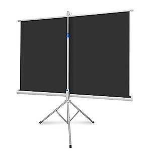 FMOGE 2 in 1 Portable Projector Screen, Fast-Folding 2.3Gain Projector Screen with Tripod Stand, for Home Theater Cinema Projector Screen, 60 Inches,16:9