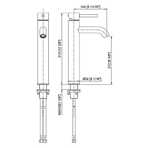 Ivanees Single Handle Bathroom Faucet, Hot & Cold Mixer Tap for Wash Basin, Bathroom Sink Faucet, Solid Brass Faucet, Chrome Finish, 1 Hole Deck Mounted Bath Faucet