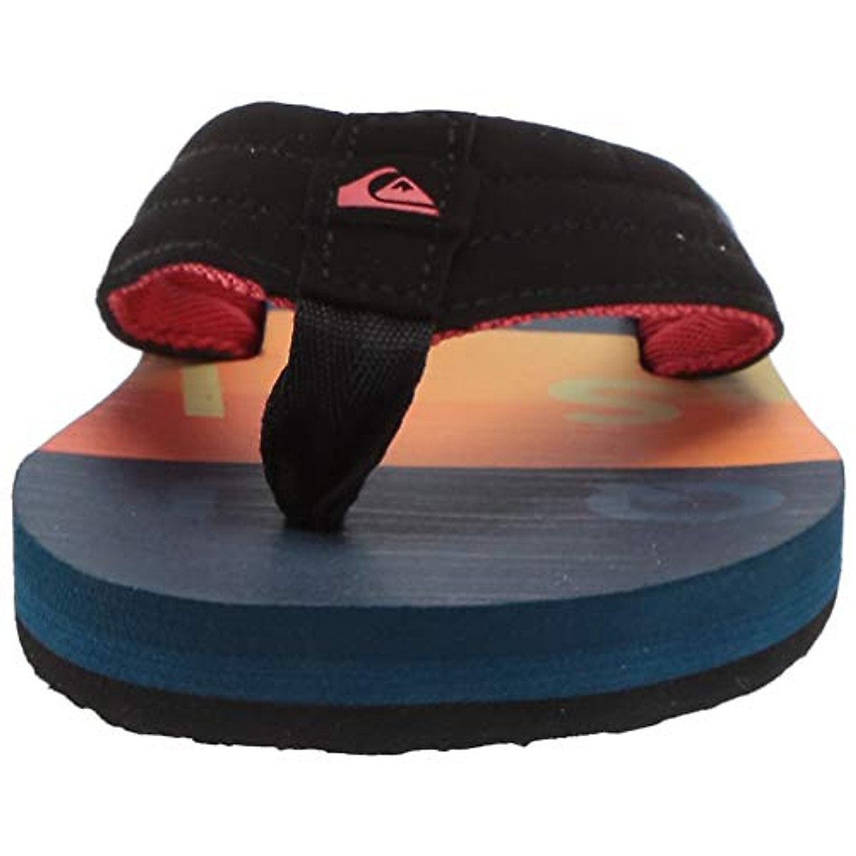 Quiksilver Boy's Carver Print Youth Sandal, Black/Blue/Red, 11(28) M US Big Kid