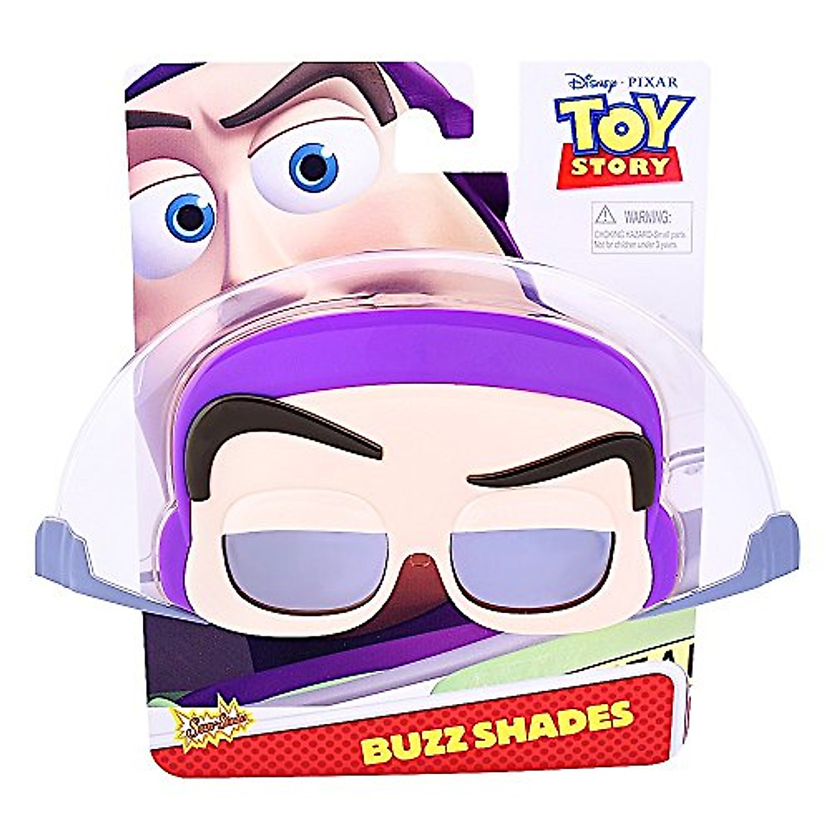 Costume Sunglasses Toy Story Buzz Light Year Sun-Staches Party Favors UV400, Purple, 8"