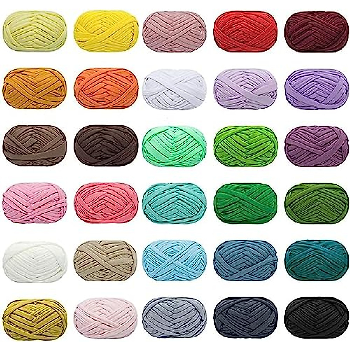 T-Shirt Yarn for Crocheting Beginners DIY Hand Craft Bag Blanket Cushion Projects Knitting Yarn Fabric Crochet Cloth Solid Color 100g T-Shirt Yarn