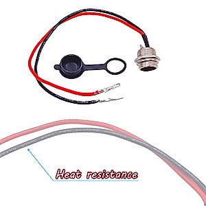 DIRELL 1Z 3 Prong Charging Jack for Razor Mx350 Electric Gas Scooter Charger Port-3 Pin 2 Wire Wire Connector Plug,Dirt Rock Gotrax Scooter Charger Port