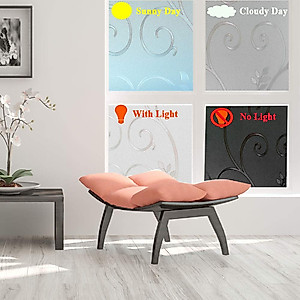 3D Flower Privacy Window Film,Frosted Decorative Glass Door Film,No Adhesive Stained Glass Window Decor,Static Cling Heat Control Anti UV for Home and Office,35 inches by 157 inches