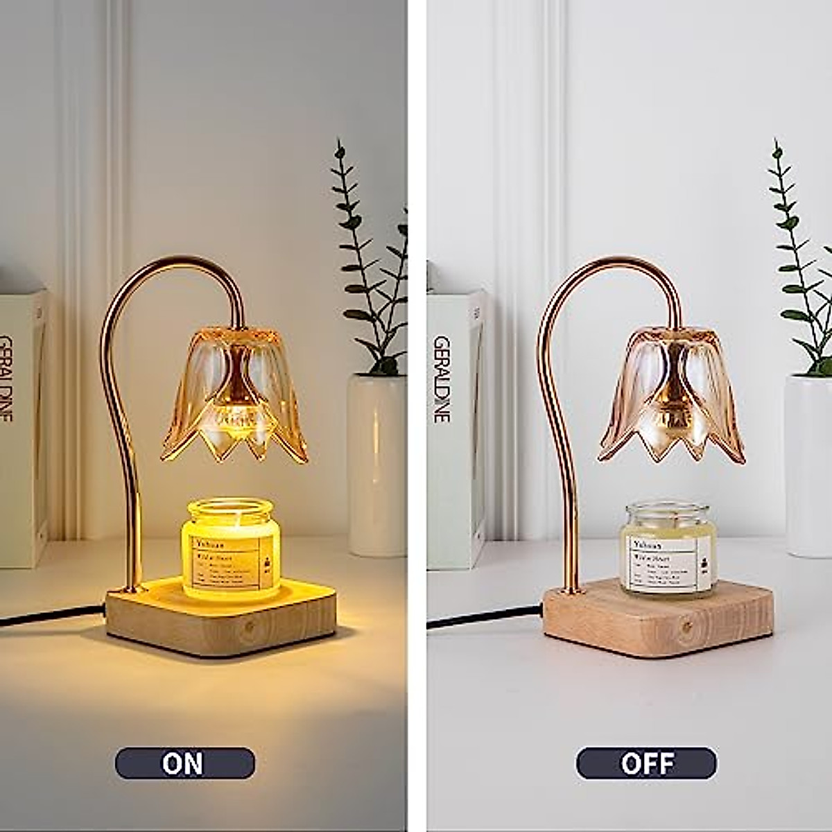 Candle Warmer Lamp with Timer, Dimmable Candle Lamp Warmer with 2 Wax Warmer Bulbs, Candle Warming Lamp for Jar Candles & Wax Melt, Cozy Candle Warmer Light for Home Decor, Birthday Gifts for Women.
