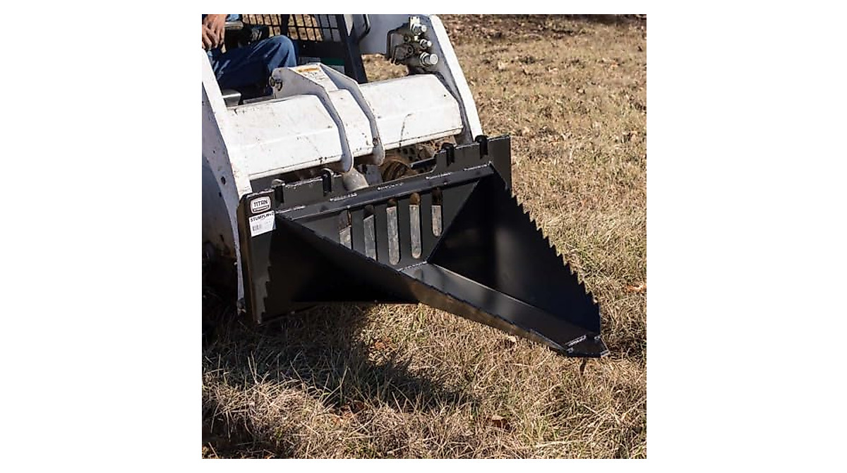 Titan Attachments Economy Series Stump Bucket for Skid Steer - Heavy ...