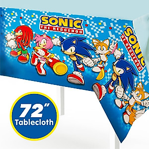 Sonic The Hedgehog Birthday Party Kit - Complete Supplies for 10, Video Game Themed Decorations, Licensed Banner, Plates, Cups, Balloons, Games, and Favors for Kids' Celebration