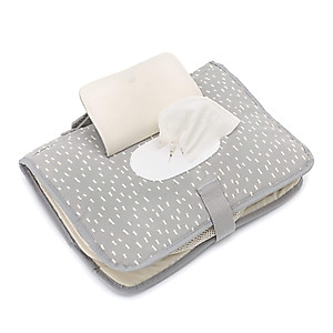Storksak Organic Travel Changing Station, Pale Raindot