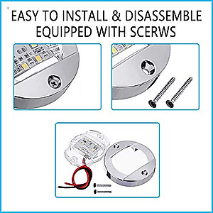 6 Pcs Marine Boat LED Cabin Deck Courtesy Light Stern Transom Lights 12V Blue for Boating Kayak Yacht, Dinghy, Sailboat, Pontoons, Navigation Vessels, Freighters, Hovercrafts, Hunting & Fishing