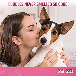 Pet MD Body Spray for Dogs & Cats, Deodorizing Dog Perfume Reduces Static & Eliminates Odor - Long-Lasting Pet Cologne Spray for Dogs - Cherry Blossom