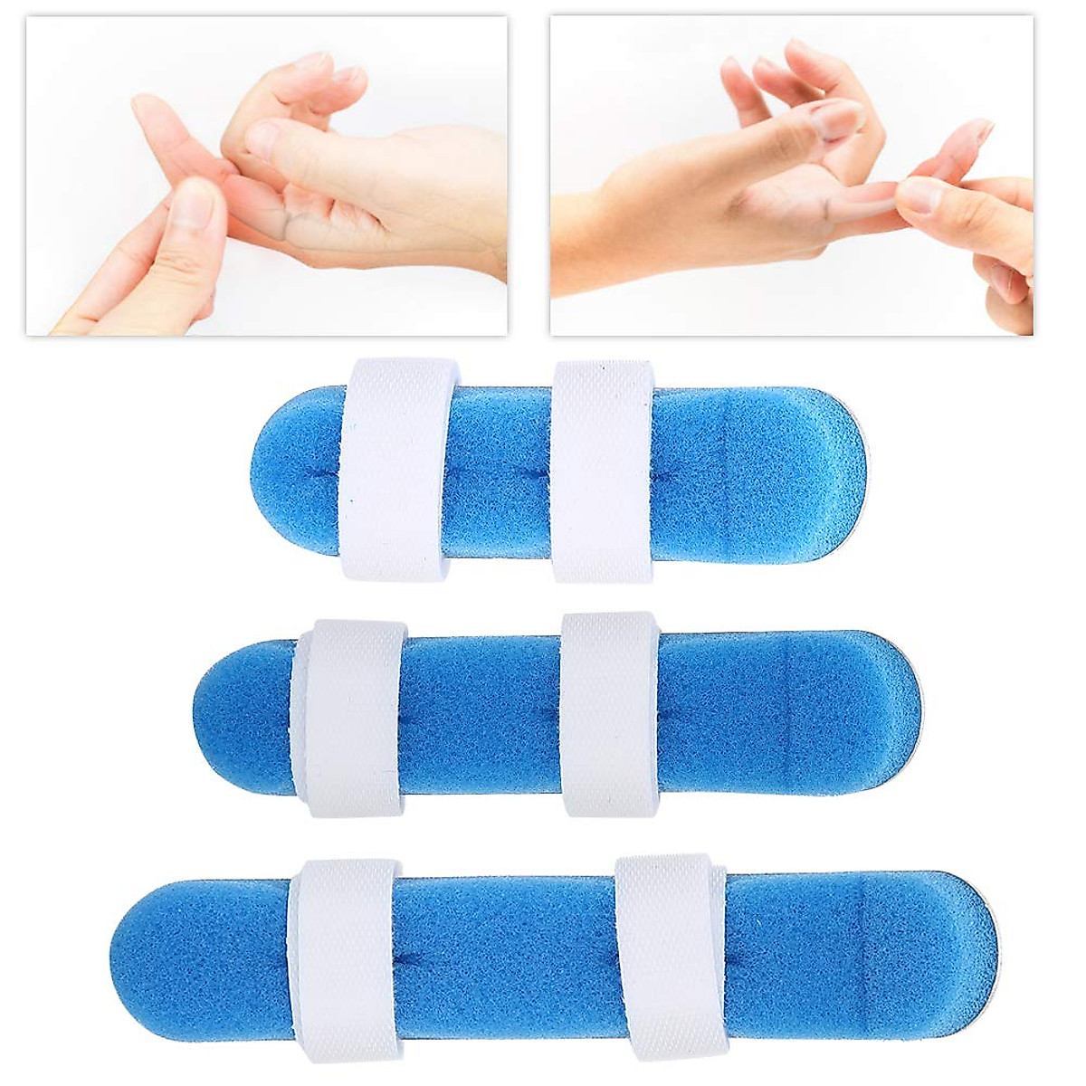 Finger Splint, Aluminum Finger Adjustable Finger Orthosis with Soft Sponge Lining Finger Brace for Broken Fingers Arthritis Pain Sports Injuries(S)