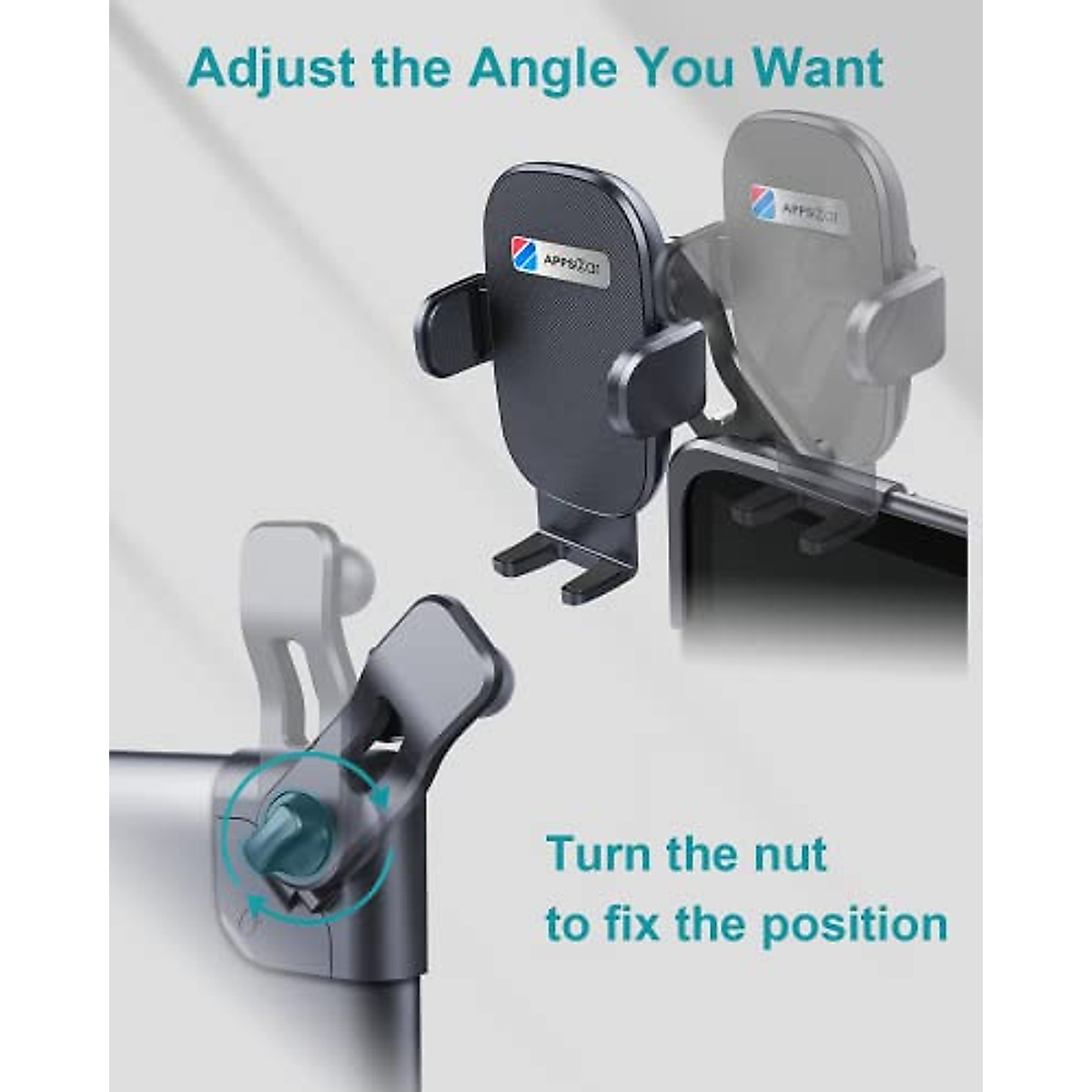 APPS2Car Phone Mount for Tesla Model 3 / Y Car Phone Holder 360° Free Rotation, Flip Cover Design Compatible with All Cell Phones Within 4.7-6.7 Inches