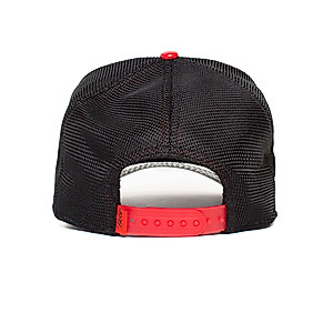 Goorin Bros. The Farm Unisex High Shine Faux Leather Adjustable Snapback Trucker Hat, Black (Goaty McGoatFace), One Size