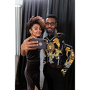 KevaMolly Floral Dress Shirt for Men Long Sleeve Luxury Printed Design Shirts for Men Premier Shirts Western Button Down Baroque Shirts