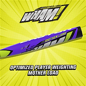 Easton Wham Slowpitch Softball Bat, Motherloaded, 12.5 in Barrel, USSSA, ISA & NSA, 34in x 28oz