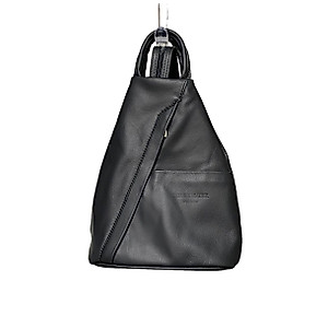 LaGaksta Submedium Leather Backpack Purse Black