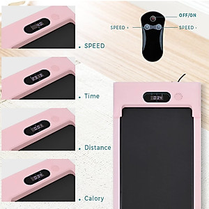 Merax Under Desk Treadmill Quiet, 2 in 1 Walking Pad Treadmill Under Desk for Office Home Use, Portable Desk Treadmill with Remote Control, LED Display for Walking and Jogging, Pink