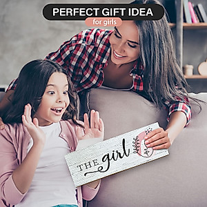 Wall Decor for Bedroom Teen Girl, Bedroom Wall Decor for Women, Pink and Grey Wall Decor for Girls, Blush Pink Wall Decor, Inspirational Positive Quotes for Baby Girl Nursery,Boho Art for Teenage Room