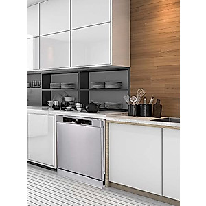 RCA RZ0842 Front Control-Built in FULLSIZE Dishwasher, 57 DBA, Stainless Steel, 24” WIDE, Stainless