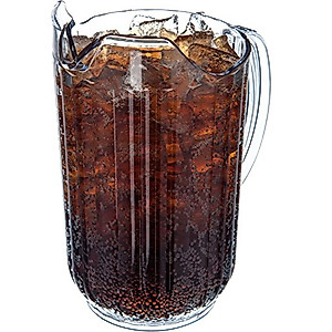 Carlisle FoodService Products Plastic Pitcher, 48 Ounces, Clear