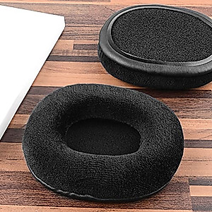 Geekria Comfort Velour Replacement Ear Pads for Sony MDR-1ABT, MDR-1RBT, MDR-1RNC Headphones Ear Cushions, Headset Earpads, Ear Cups Repair Parts (Black)