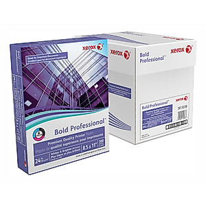 Xerox® Bold Professional Premium Quality Inkjet Or Laser Paper, 5 Reams, Letter Size (8 1/2" x 11"), Ream Of 500 sheets, 24 Lb, 98 Brightness, FSC® Certified