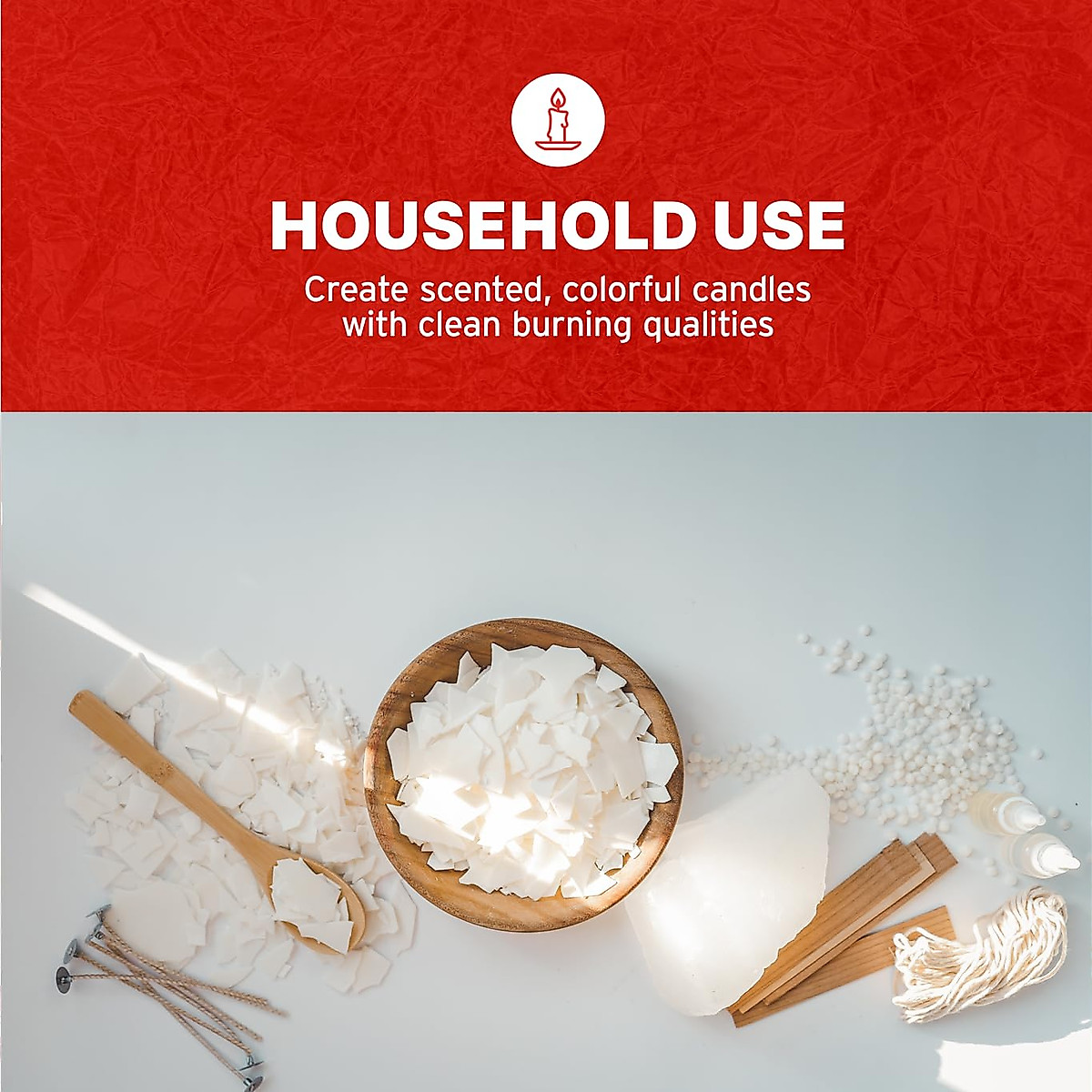 Blended Waxes, Inc. 1 lb. Block - Household Paraffin Wax for Canning, Candle Making, Metal Preservation, Waterproofing, and A Variety of Other Applications (1lb. - 1 Block)