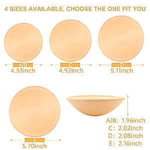 Nimiah Bra Insert Pads 3 Pairs Round Sports Bra Replacement Pads Inserts | Removable Bra Cups for Dresses Swimsuits Fits D