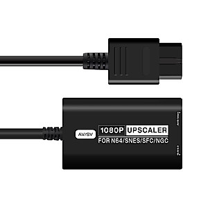 Kacenray HDMI Converter for Nintendo Gamecube NGC N64 SNES SFC 1080P Upscaler HDMI Adapter with 4:3/16:9 Aspect Ratio Switch for Nintendo Game Console