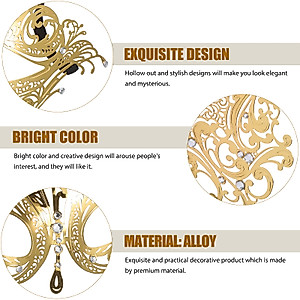 Face Maskes 2Pcs Delicate Hollow Out Party Performance Props Golden Makeup Mascara