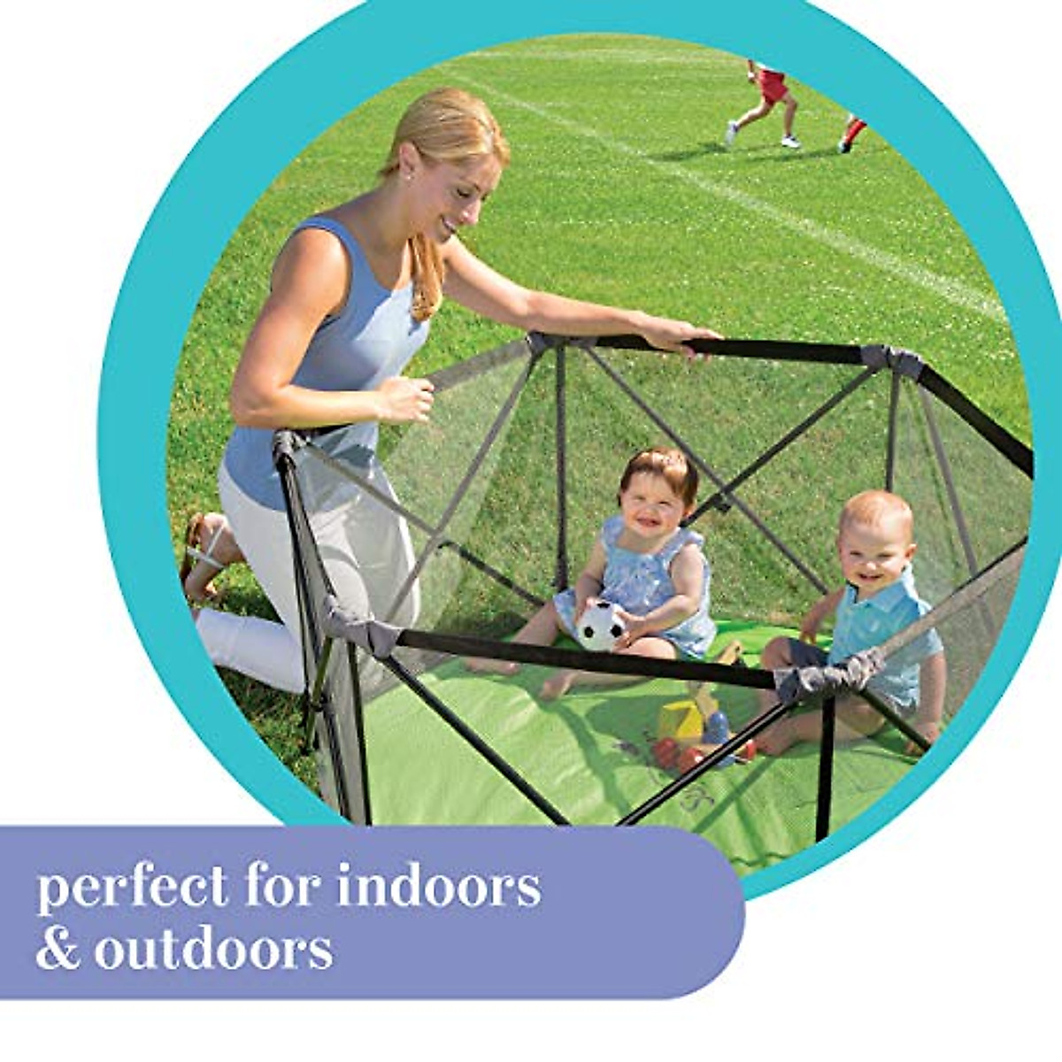 Summer Pop ‘n Play Portable Playard, Green - Lightweight Play Pen for Indoor and Outdoor Use - Portable Playard with Fast, Easy and Compact Fold