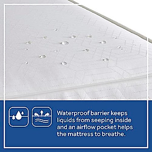Sealy Baby Posturepedic Grace Baby Crib Mattress-Premium 2-Stage Toddler Bed Mattress- Waterproof Crib Mattress- Hybrid Coil and Foam Breathable Baby Mattress for Crib- Cotton- Certified for Safety