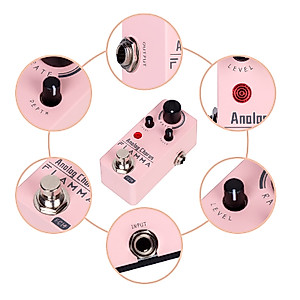 FLAMMA Chorus Pedal, FC14 Analog Chorus Guitar Effects True Bypass Portable Durable Metal Shell