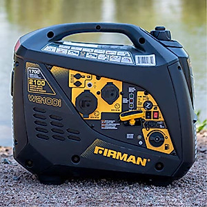 Firman W01784 Portable Generator, Gas, Recoil-Start With Parallel Kit, 2100/1700-Watt - Quantity 1
