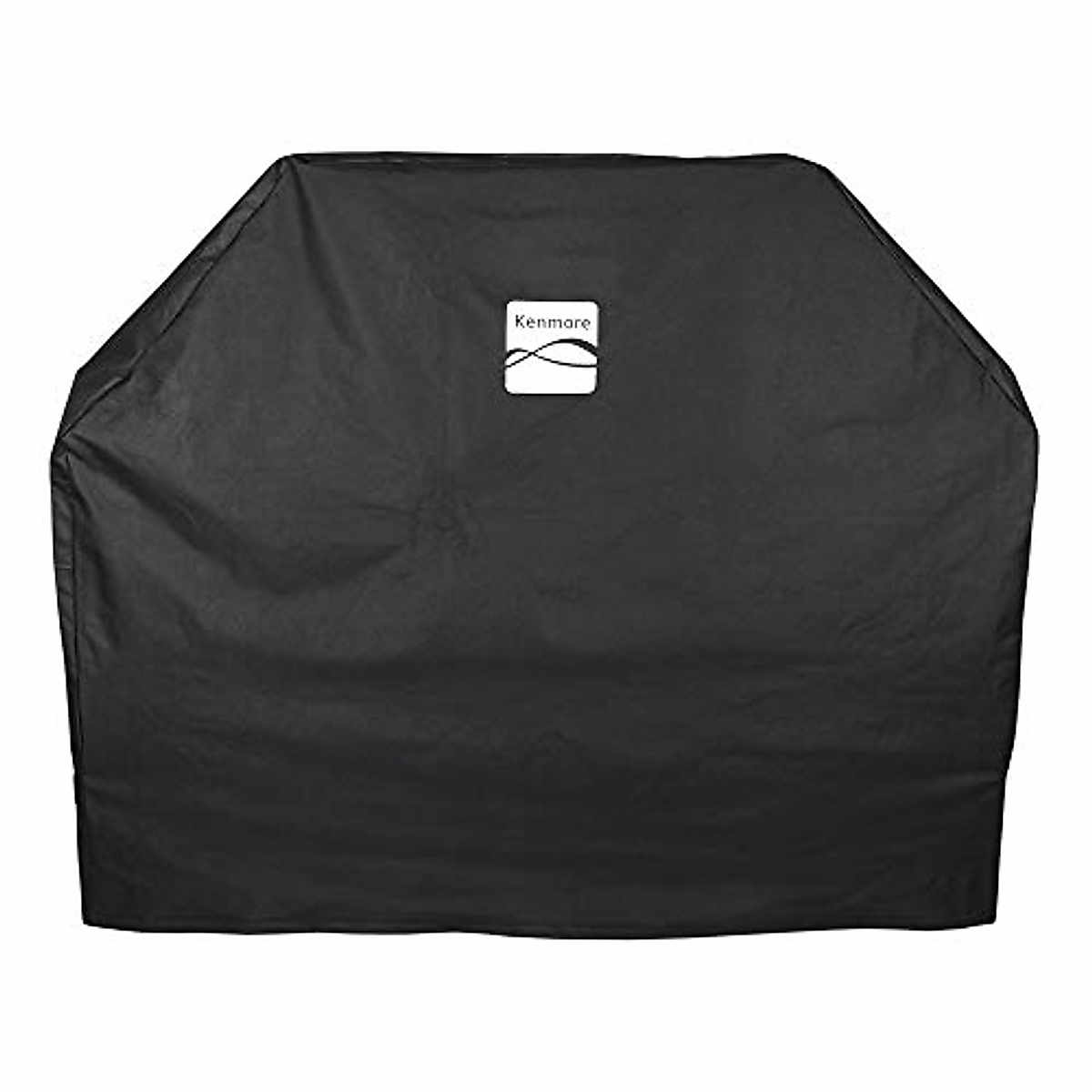 Kenmore PA-20281 BBQ Grill Cover, Heavy Duty Weatherproof Fabric for Outdoor Patio Backyard, Fits Grills up to 56" Width, Black