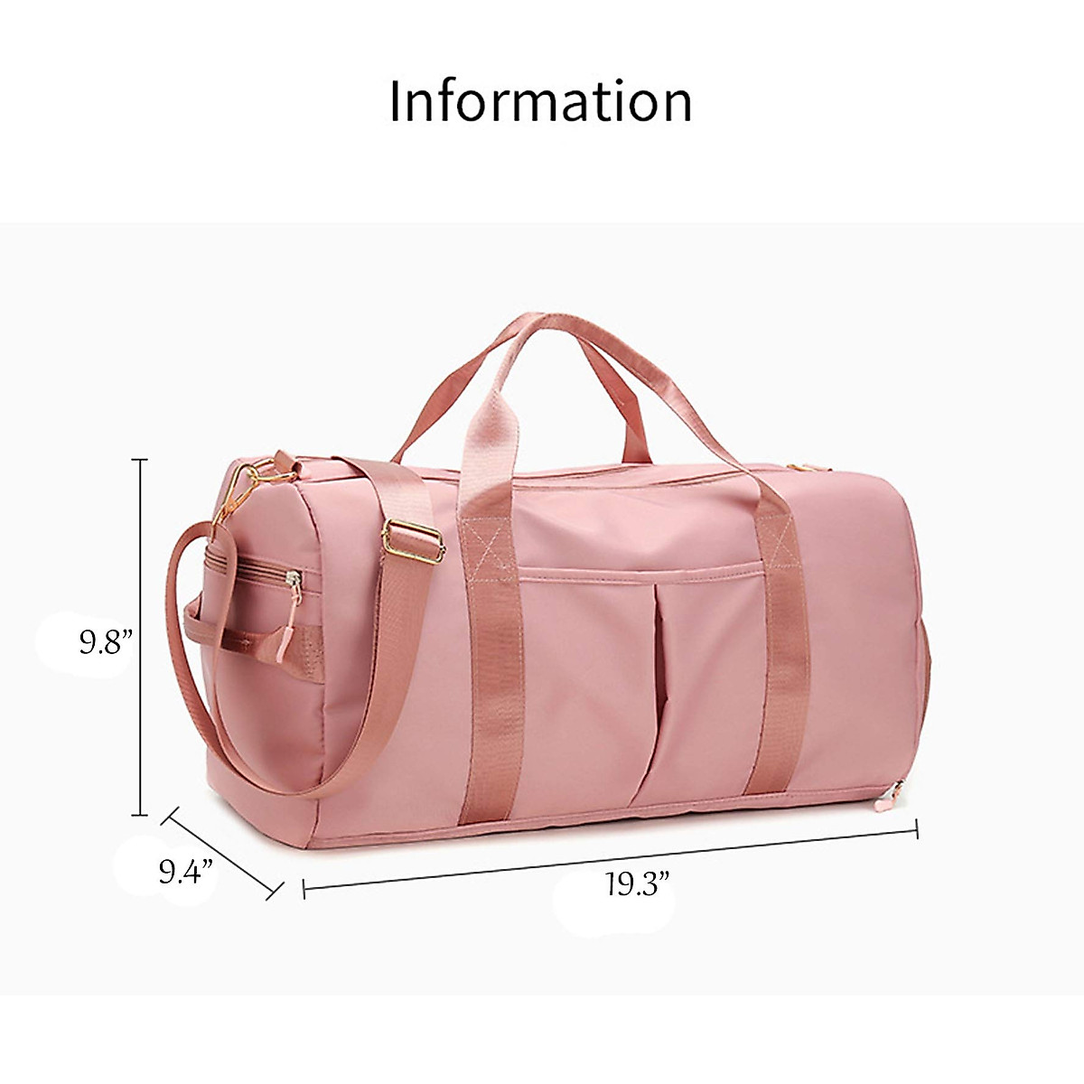 SENGTER Gym Bag with Shoe Compartment and Wet Pocket Nylon Waterproof Duffel Bags for Traveling Shoe Bag Sports Bag Dance Bag for Girls Travel Bags for Women Mens Overnight Bag Gym Equipment