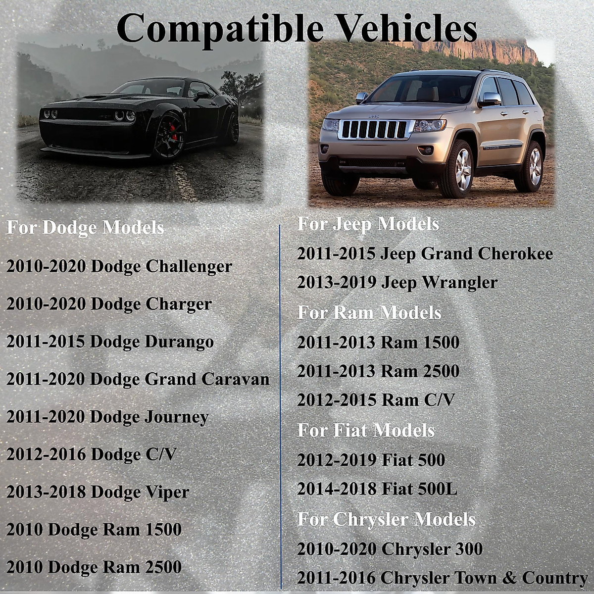 TPMS Tire Pressure Monitoring System Sensor 433MHz - Replaces 56029398AB 56029398AA 68241067AA - Compatible with Chrysler 300 Town&Country Dodge Charger Ram Grand Cherokee Wrangler 4-Pack