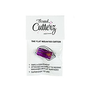 Thread Cutterz Patented Stainless Steel Flat Mountable Quick Thread, Yarn & Embroidery Floss Cutter - Purple