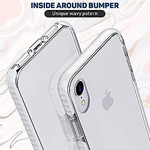 MATEPROX Phone XR Case Clear Thin Slim Anti-Yellow Anti-Slippery Anti-Scratches Cover Shockproof Bumper Case for Phone XR 6.1''(White)