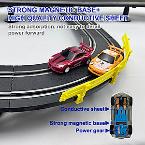 GINCHO High Speed Series Tram Dual Track Set, 4.1m Electric Track with 3 Vehicles Slot car Racing, Comes with 2 Hand Controls and Track Parts and a Lap Counter，Toys Gifts for 8 9 10 11 12 Boys Girls