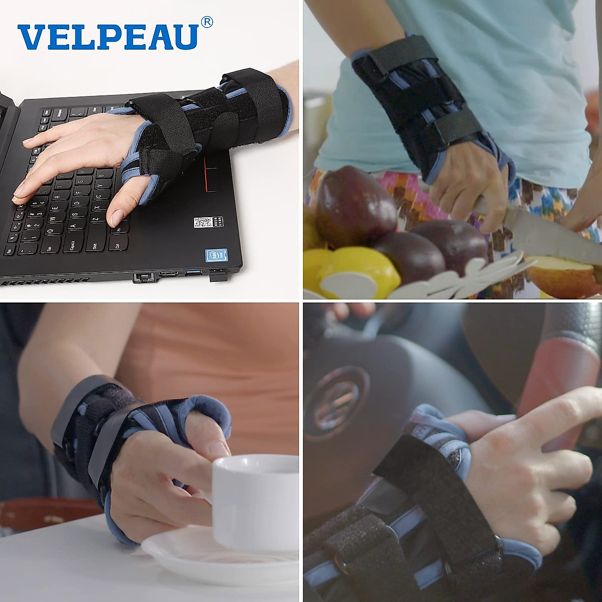 Velpeau Wrist Brace with Thumb Spica Splint for De Quervain's Tenosynovitis, Carpal Tunnel Pain, Stabilizer for Tendonitis, Arthritis, Sprains & Fracture Forearm Support Cast (Short, Left Hand -M)
